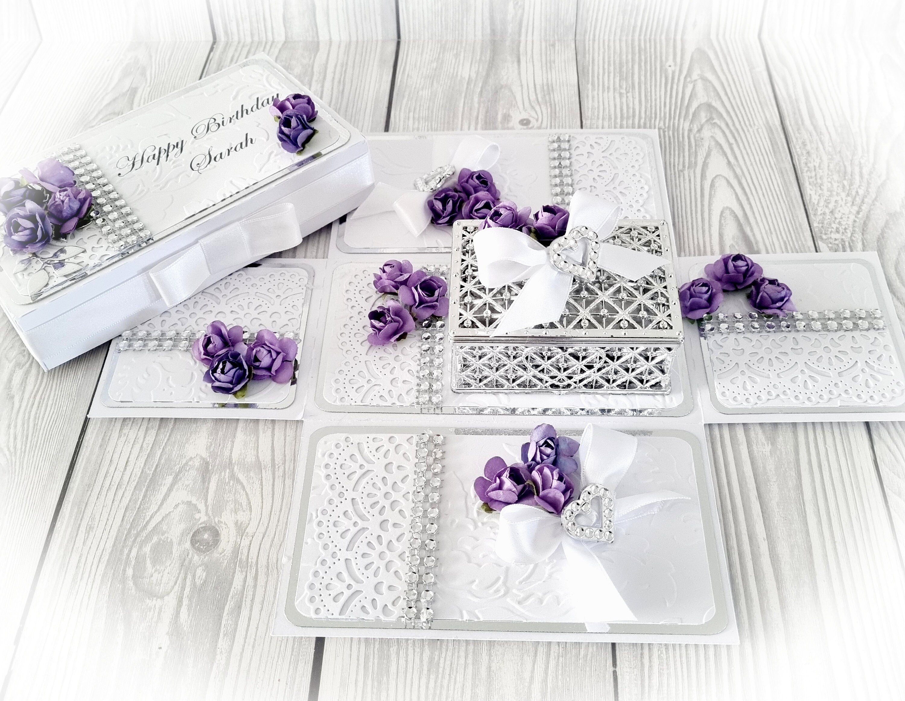 Explosion Box Exploding Box Card handmade Wedding - Etsy UK