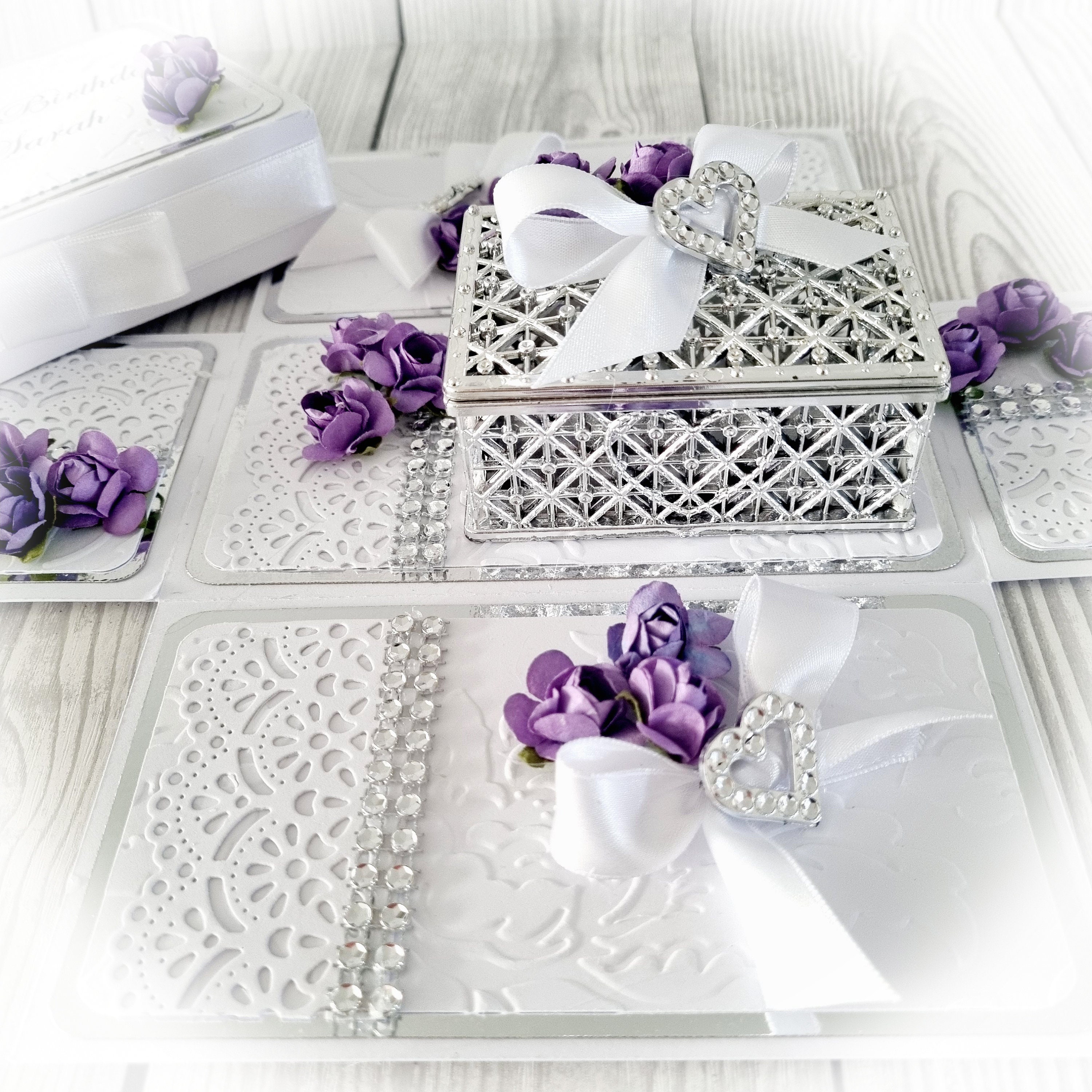 Explosion Box Exploding Box Card handmade Wedding - Etsy UK