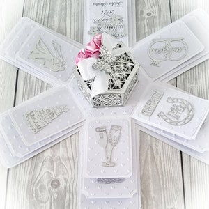 Explosion Box, Exploding Box Card ,handmade Wedding Anniversary ...