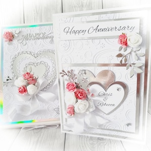 Luxury Boxed Anniversary Wedding Card, Personalised Box Card - Etsy UK