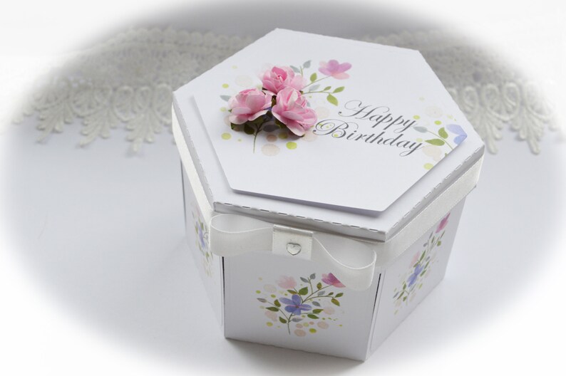 Hexagon Explosion Box Handmade Birthday Wedding Anniversary | Etsy UK