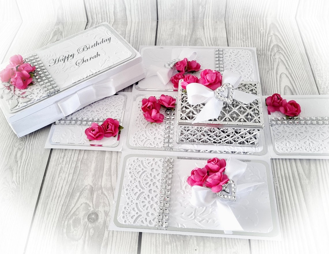 Explosion Box Exploding Box Card handmade Wedding - Etsy UK