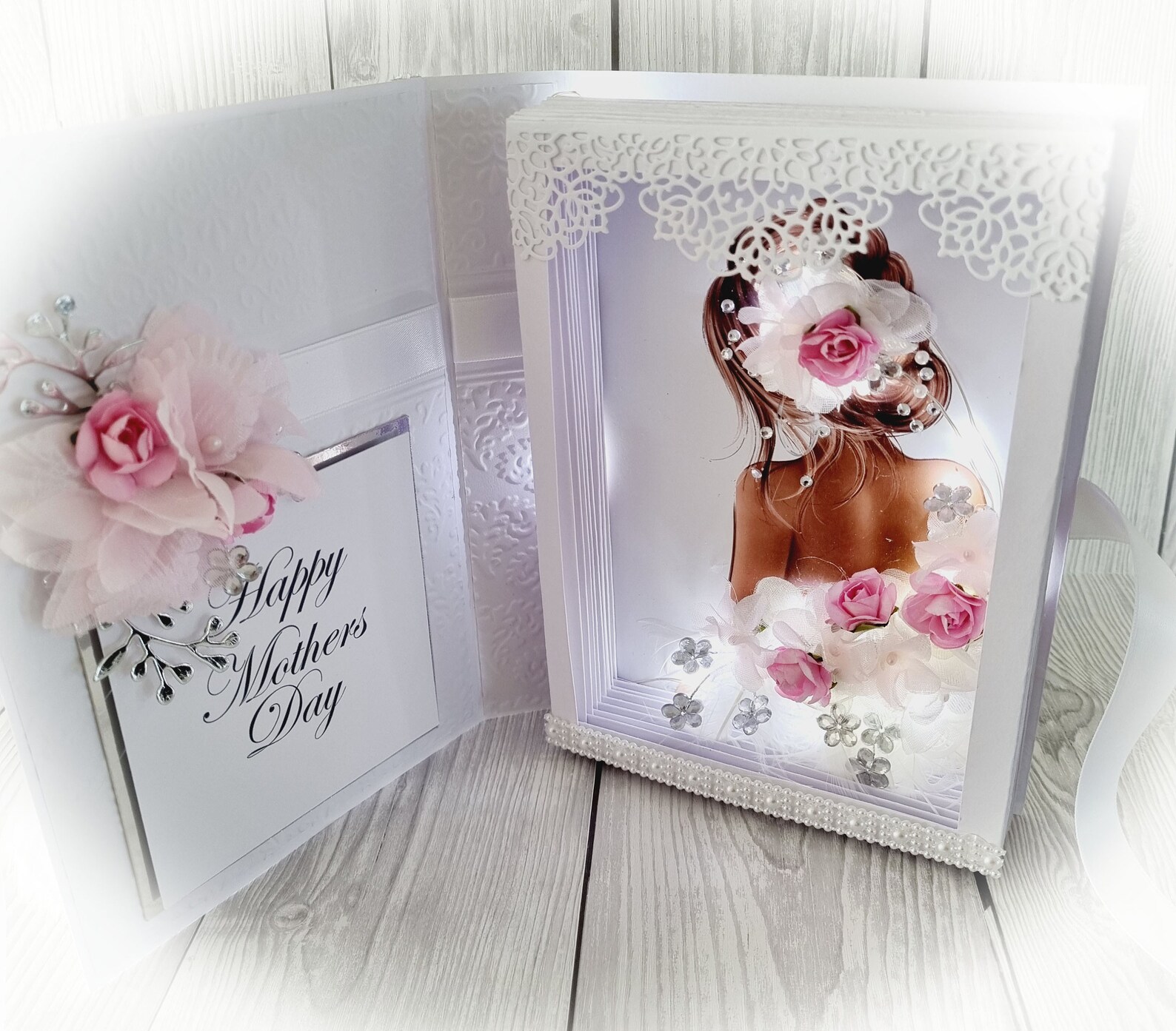 Light up Birthday Box Card Light up Shadow Box Card 3d | Etsy