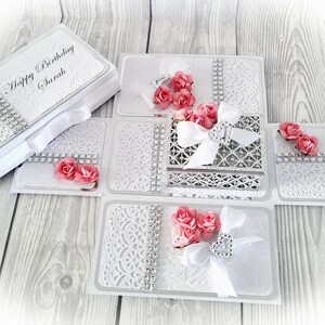 Explosion Box, Exploding Box Card ,handmade Wedding Anniversary ...