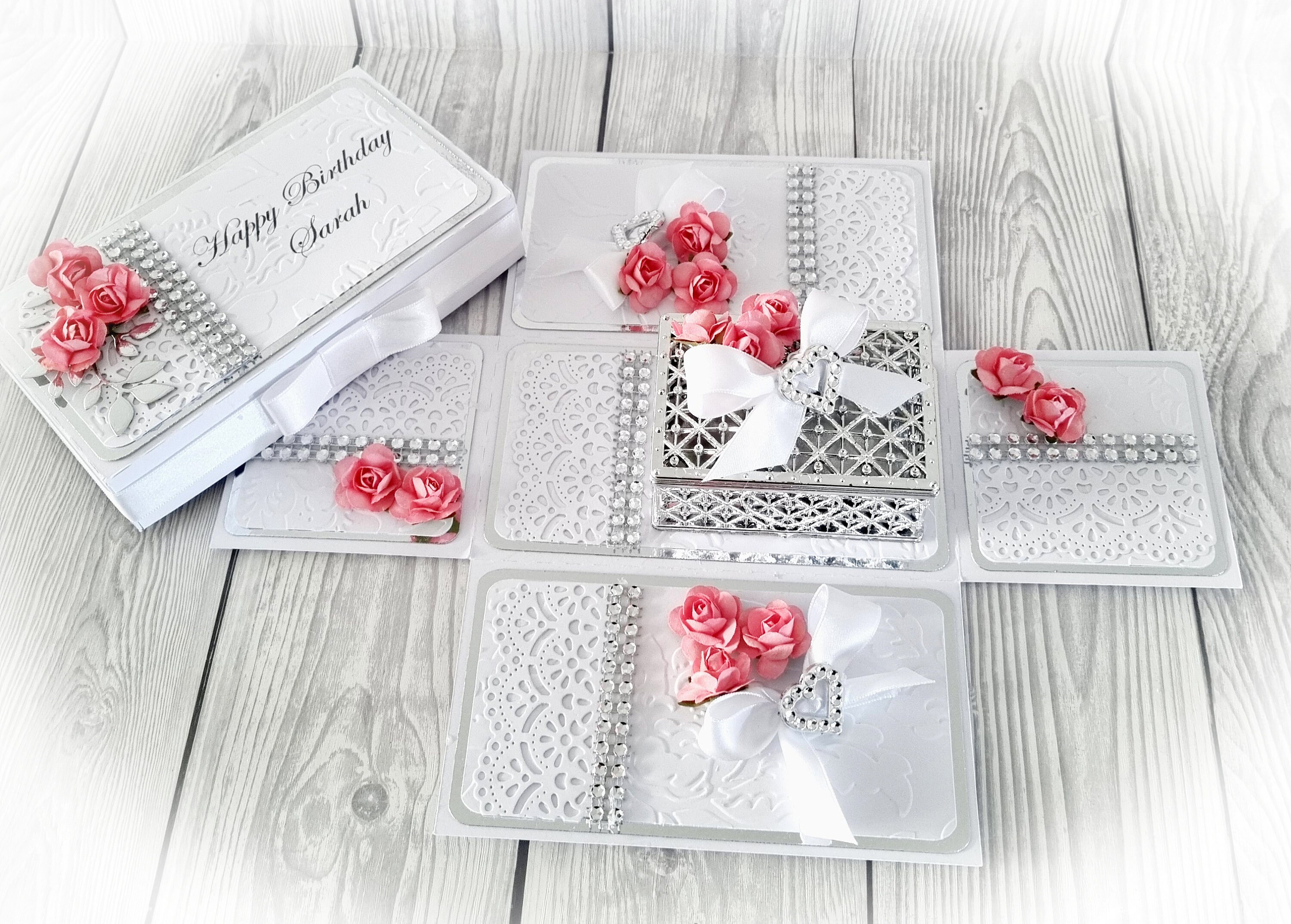 Explosion Box Exploding Box Card handmade Wedding - Etsy UK