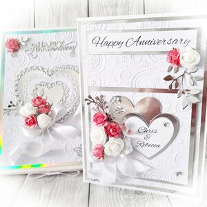 Luxury Boxed Anniversary Wedding Card, Personalised Box Card - Etsy UK