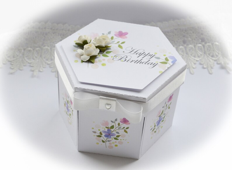 Hexagon Explosion Box Handmade Birthday Wedding Anniversary - Etsy UK