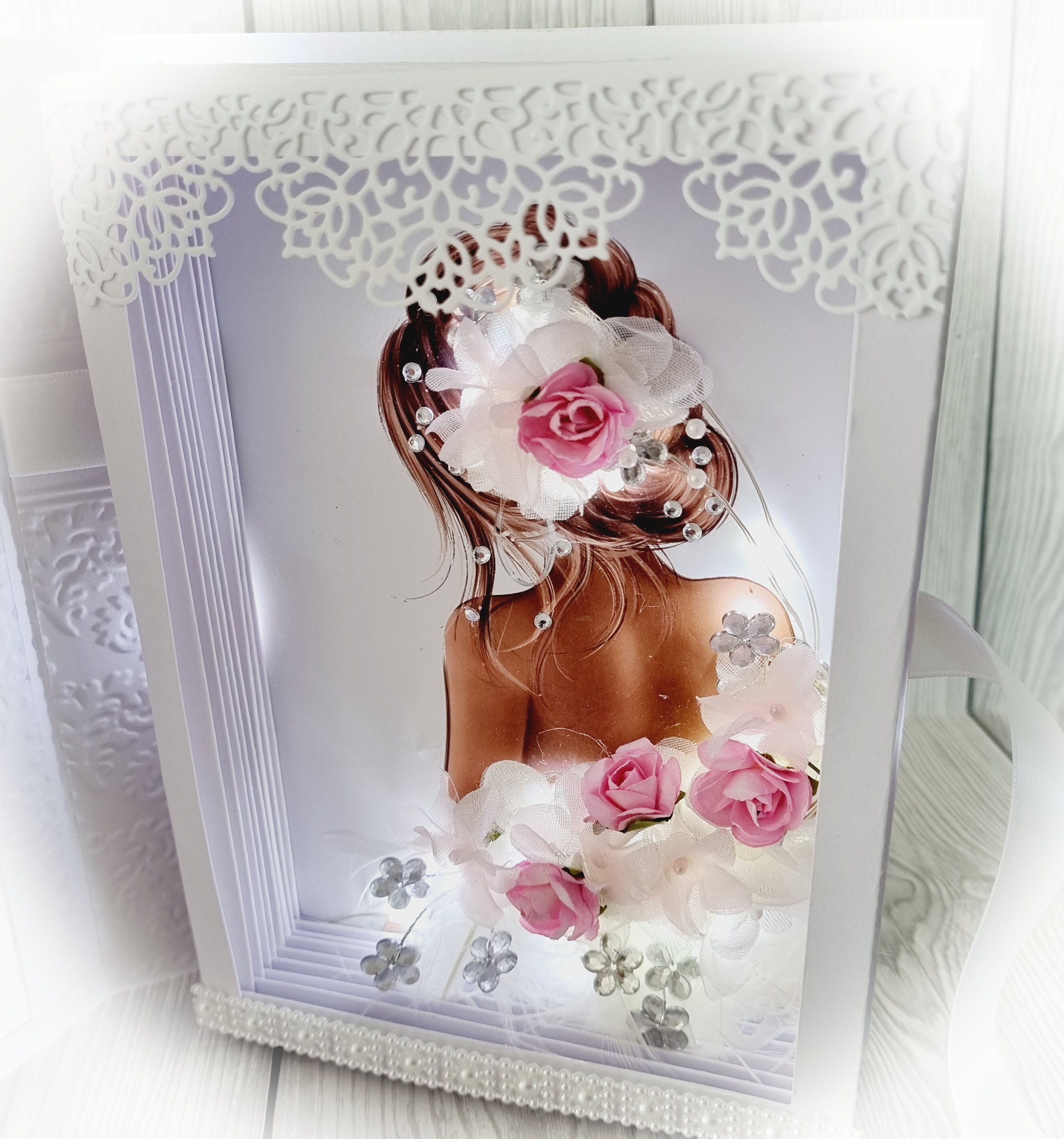 Light up Birthday Box Card Light up Shadow Box Card 3d | Etsy