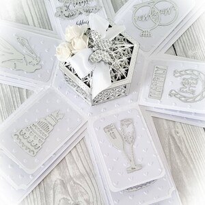 Explosion Box, Exploding Box Card ,handmade Wedding Anniversary ...