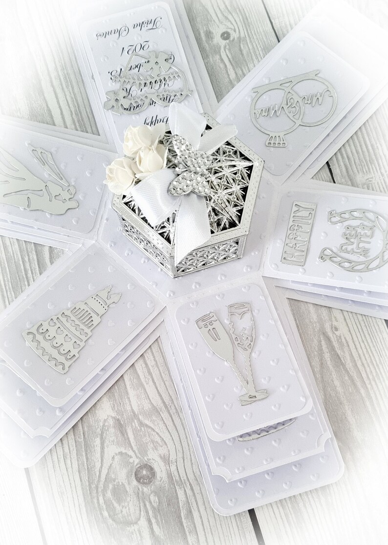 Explosion Box Exploding Box Card handmade Wedding - Etsy UK