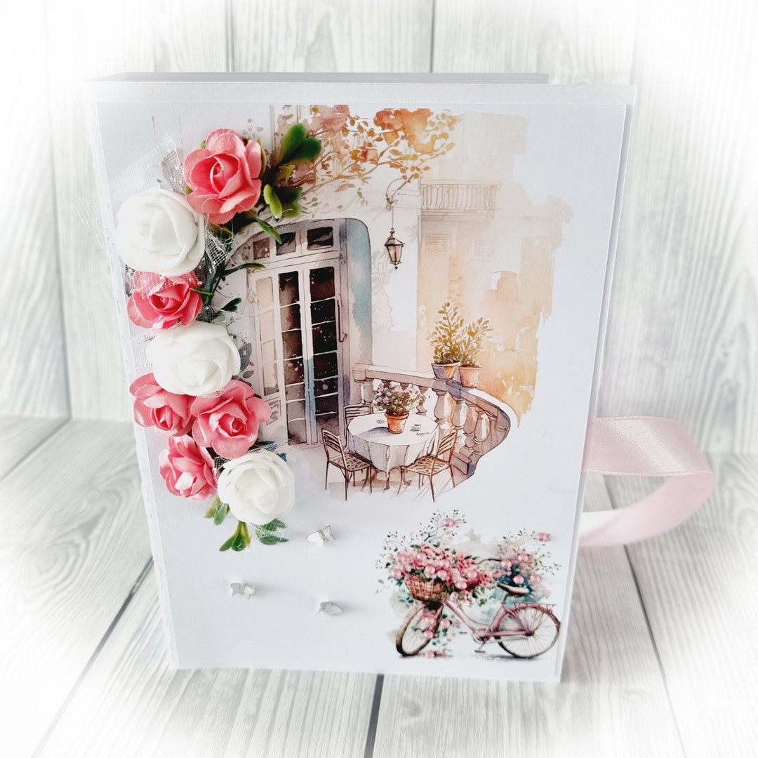 Handmade 3D Shadow Box Birthday Card: Embossed Terrace Scene - Etsy