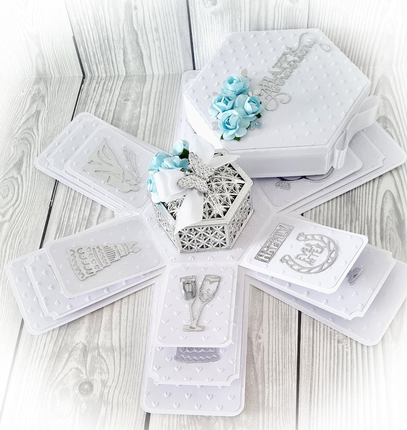 Explosion Box Exploding Box Card handmade Wedding - Etsy UK