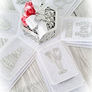 Explosion Box, Exploding Box Card ,handmade Wedding Anniversary ...