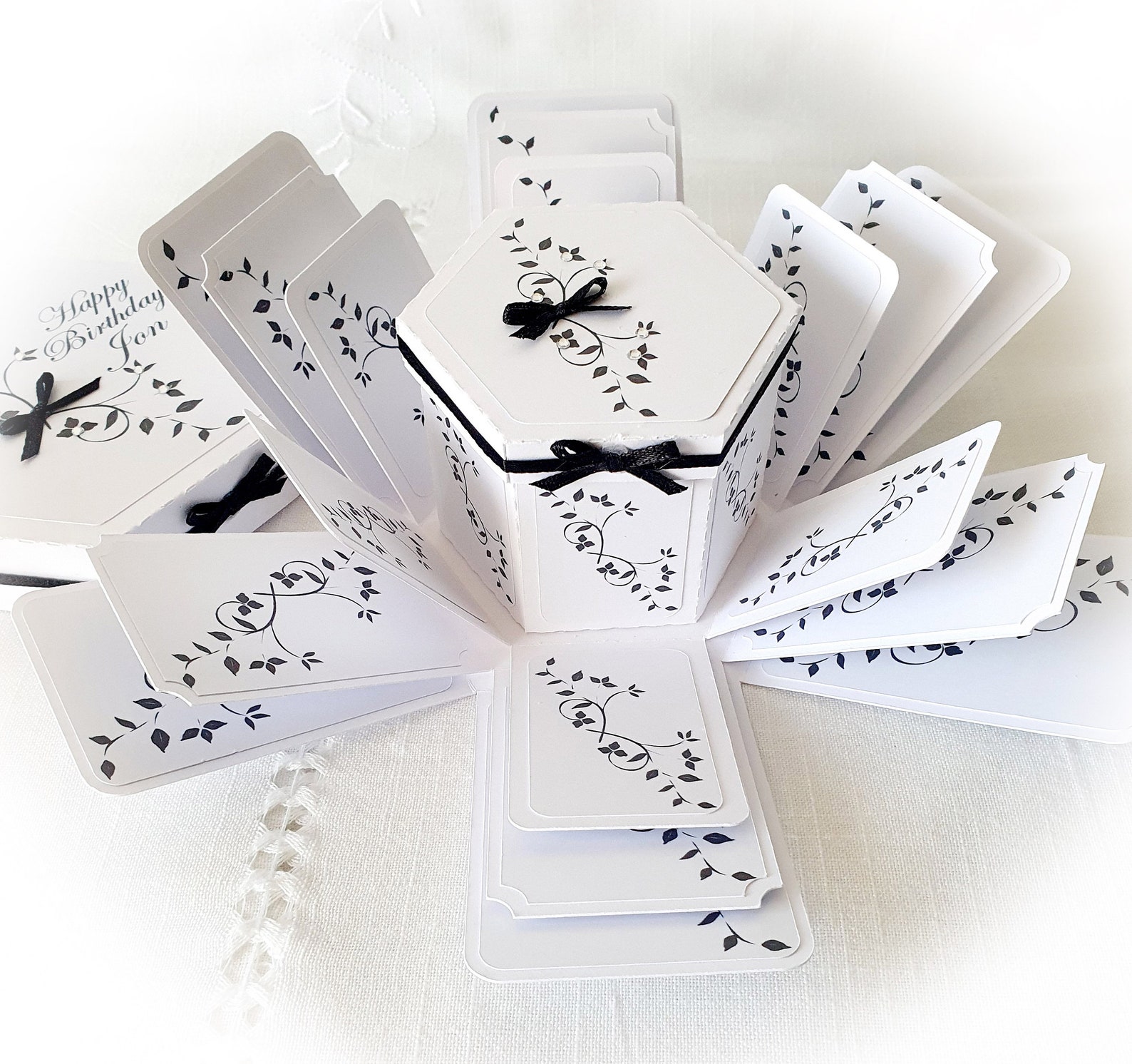 Hexagon Explosion Box Handmade Birthday Wedding Anniversary - Etsy UK