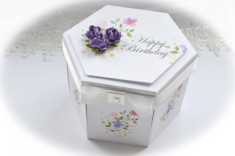 Hexagon Explosion Box Handmade Birthday Wedding Anniversary | Etsy UK