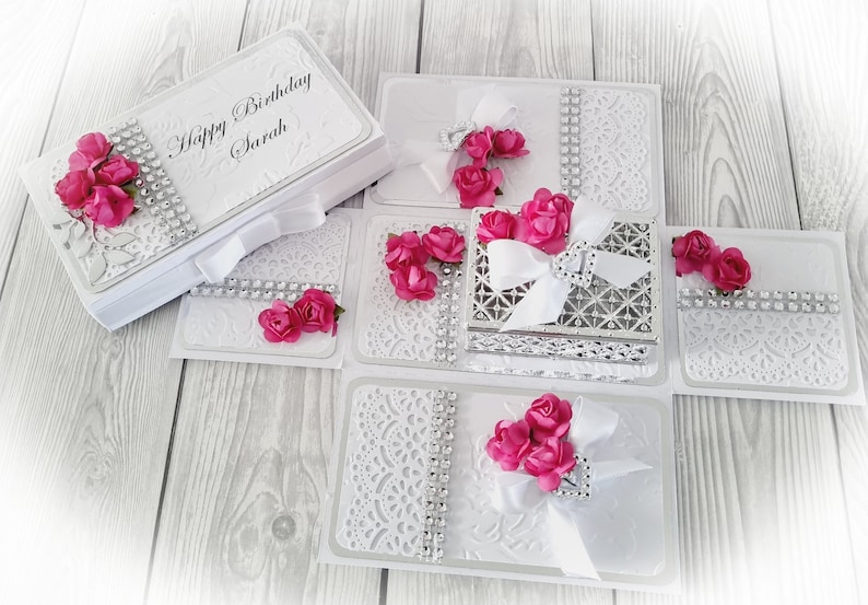 Explosion Box Exploding Box Card handmade Wedding - Etsy UK