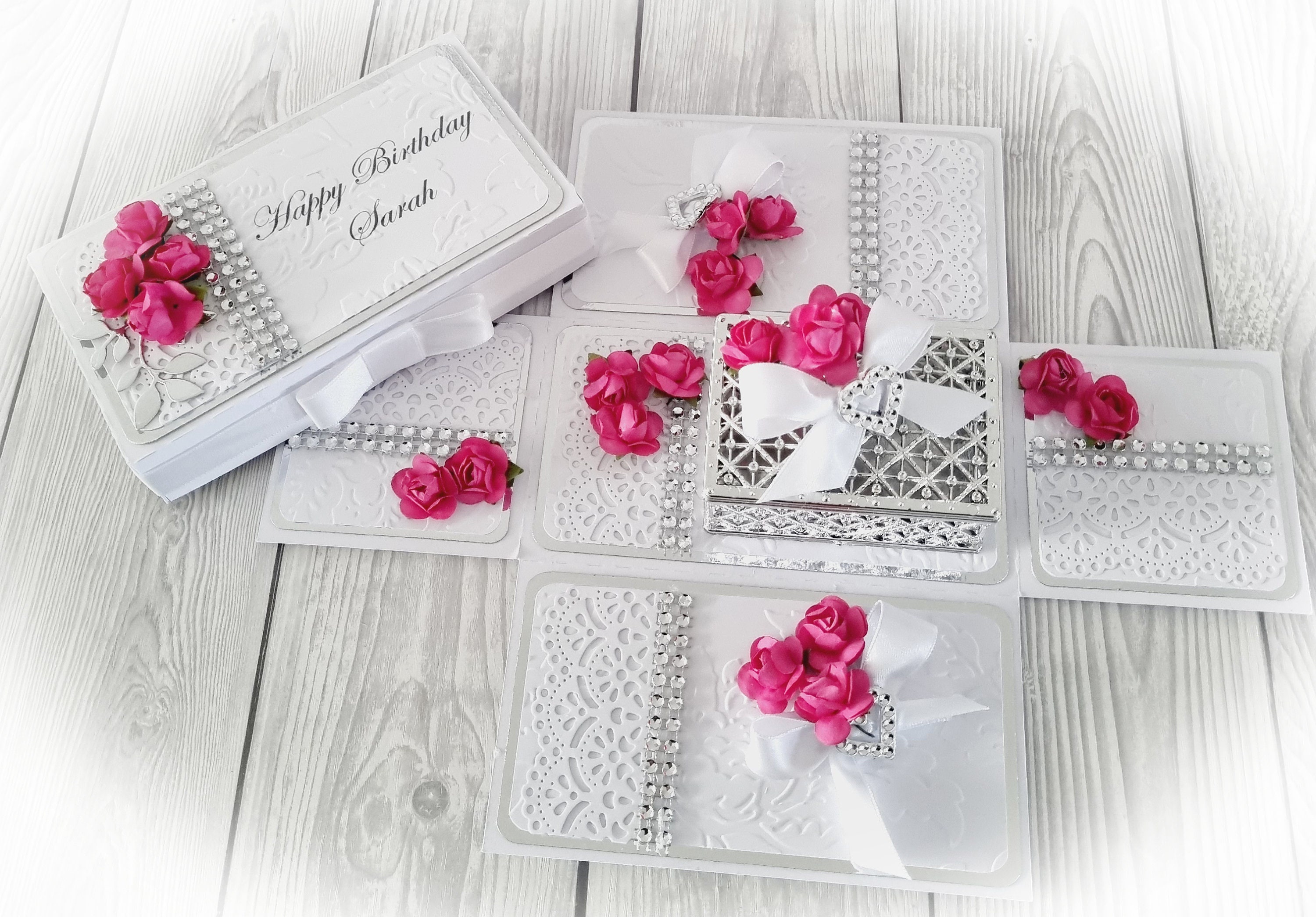 Explosion Box Exploding Box Card handmade Wedding - Etsy UK