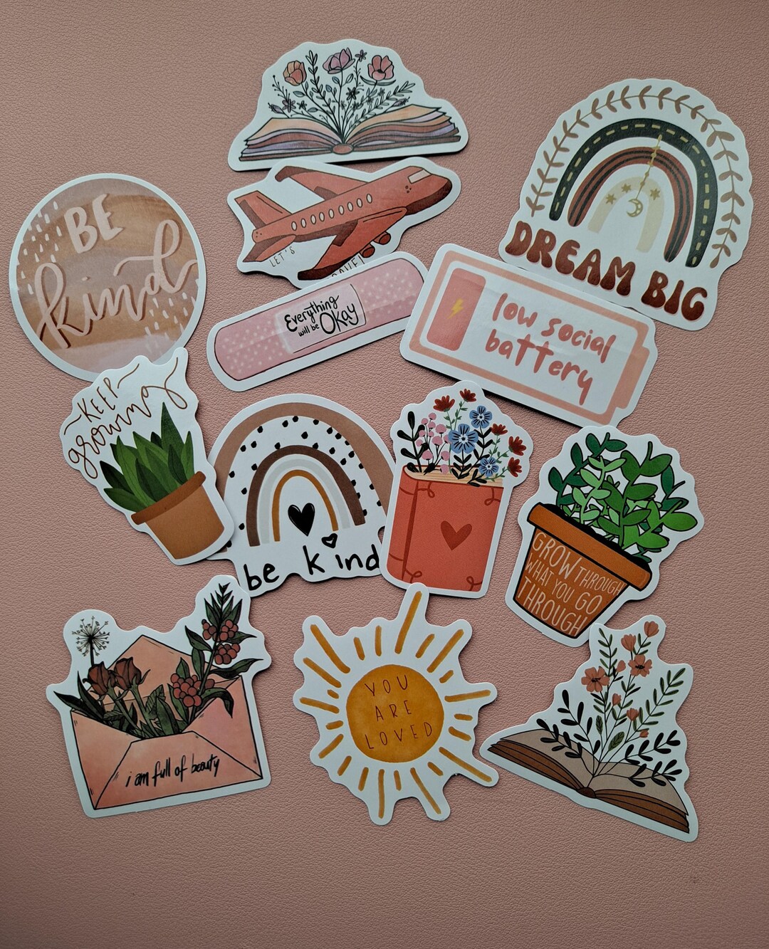 Positivity Stickers: Motivational Decals for Laptop, Planner (10pcs) - Etsy
