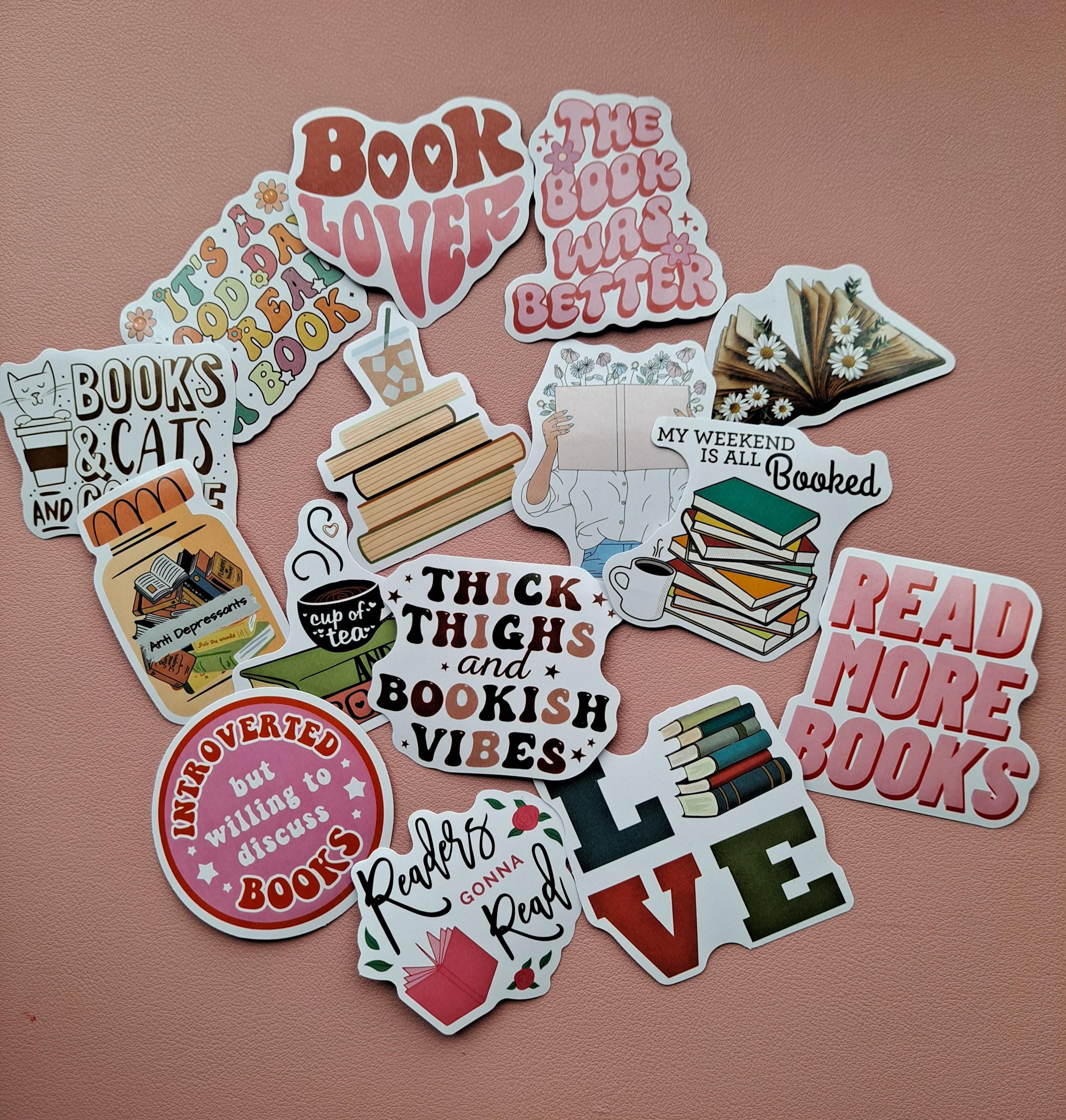 Bookish Stickers: Reader Themed Stickers for Laptop, Journal - 20pcs - Etsy