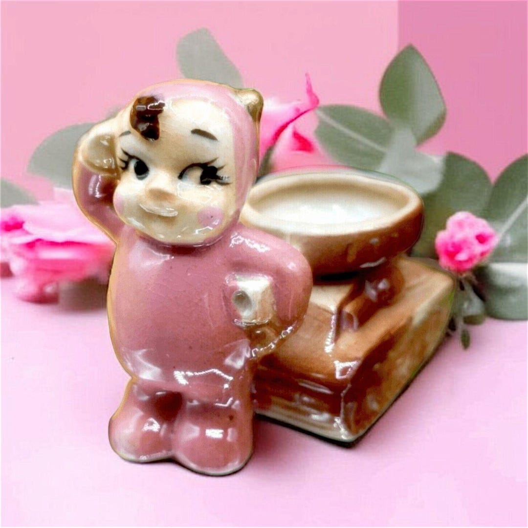 Vintage Devil Baby Pixie Figurine 1950s Japan Pixie Kewpie Halloween ...