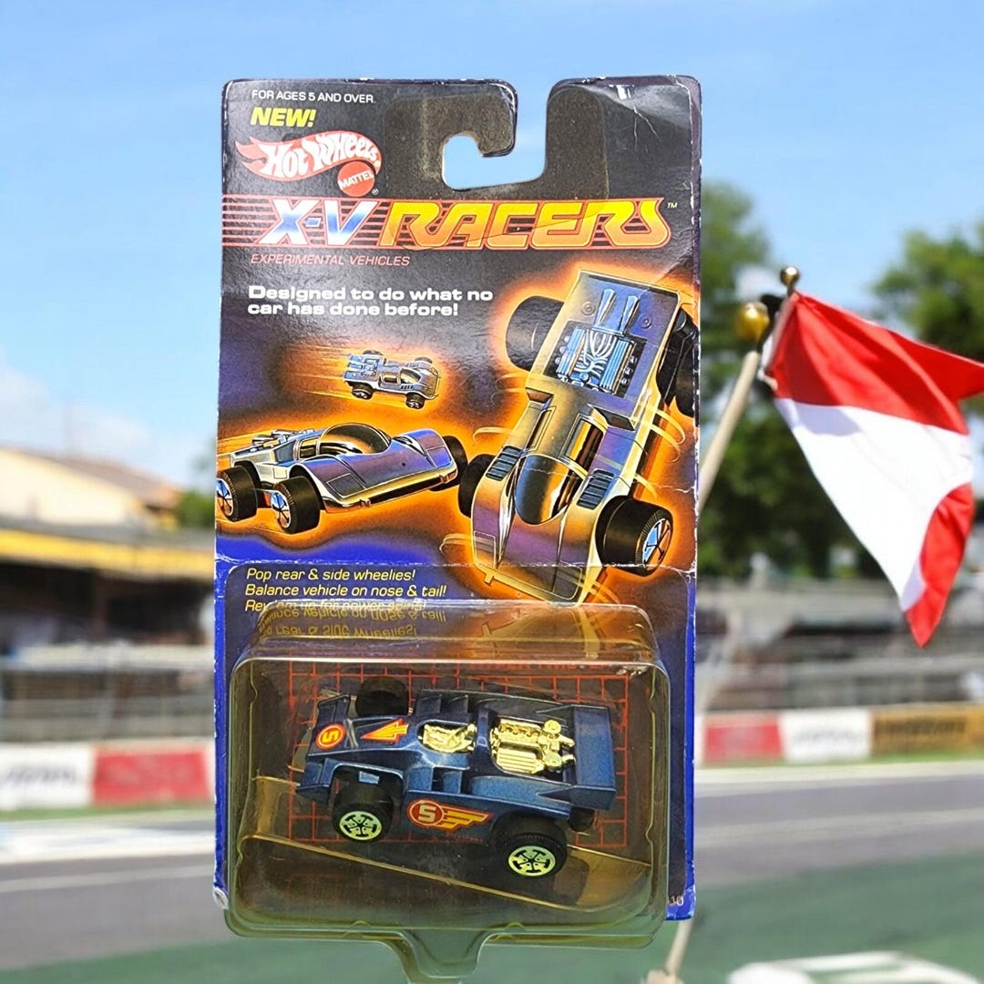 Vintage Hot Wheels X-V Racers Stunt Racer 1985 Blue With Red #5 Car ...