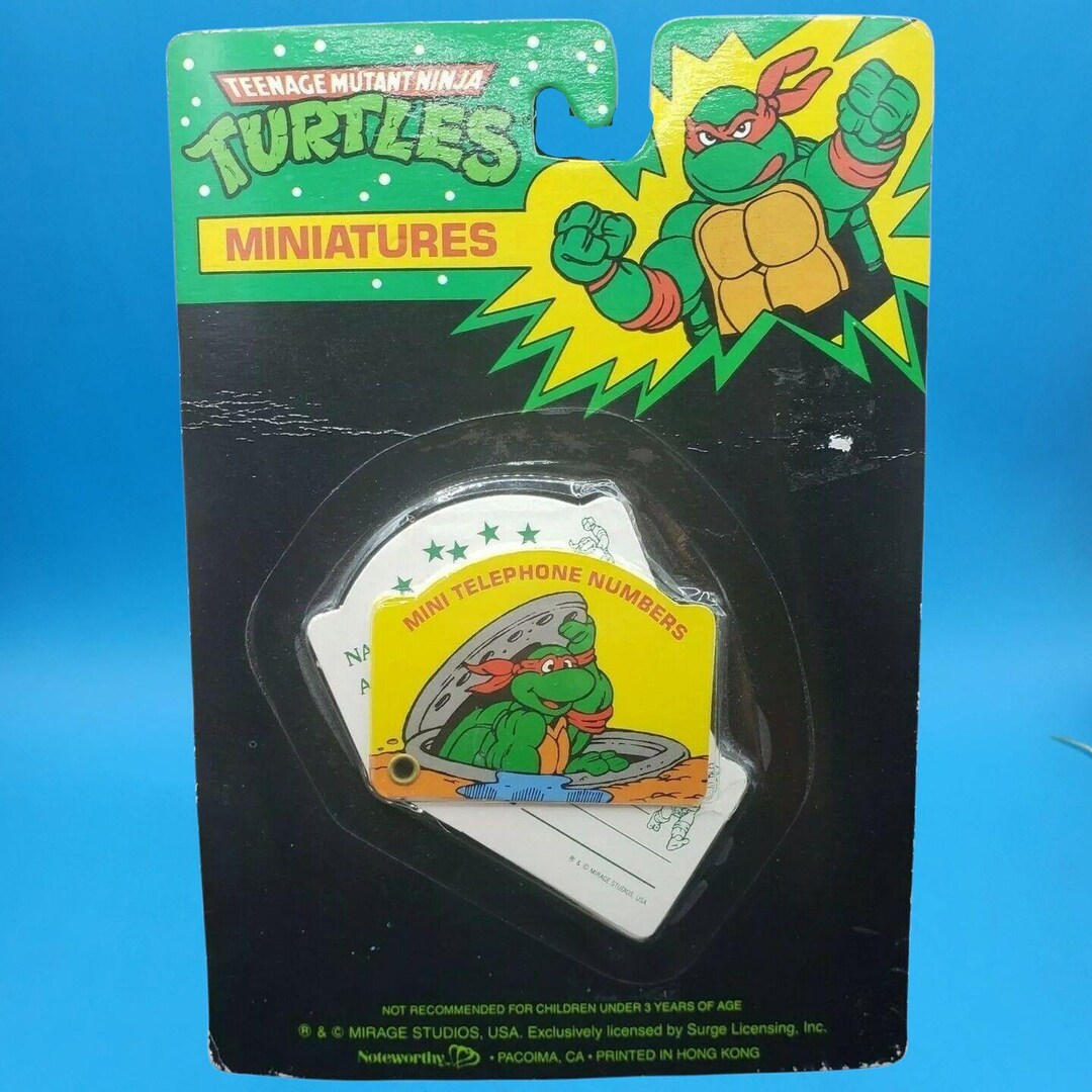 TMNT Mini Telephone Numbers Book 90s Teenage Mutant Ninja Turtles ...