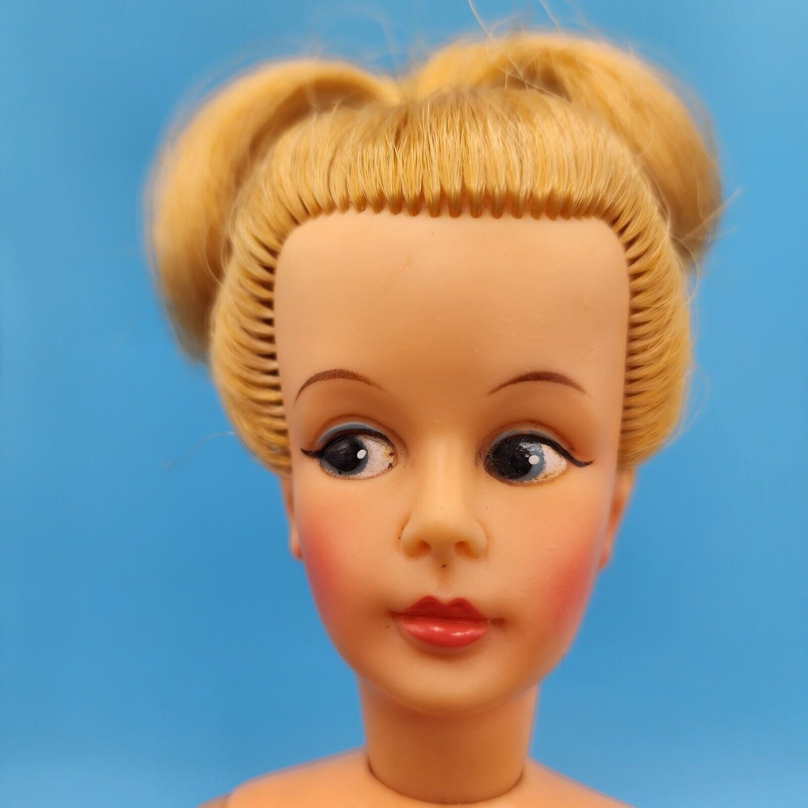 Vintage 1960s Ideal Tammy's Mom Doll Blonde W-13-L Red Gingham Overall ...