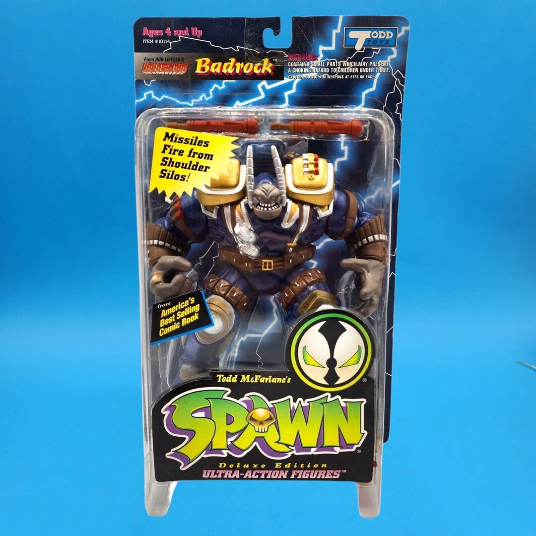 Todd Mcfarlane's Spawn Badrock 1995 Deluxe Ultra Action Figure Dark ...