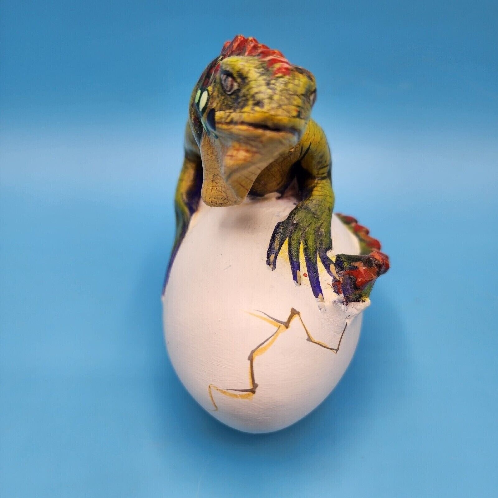 Iguana Hatching From Egg Pottery Sculpture Artist Signed Macias ...
