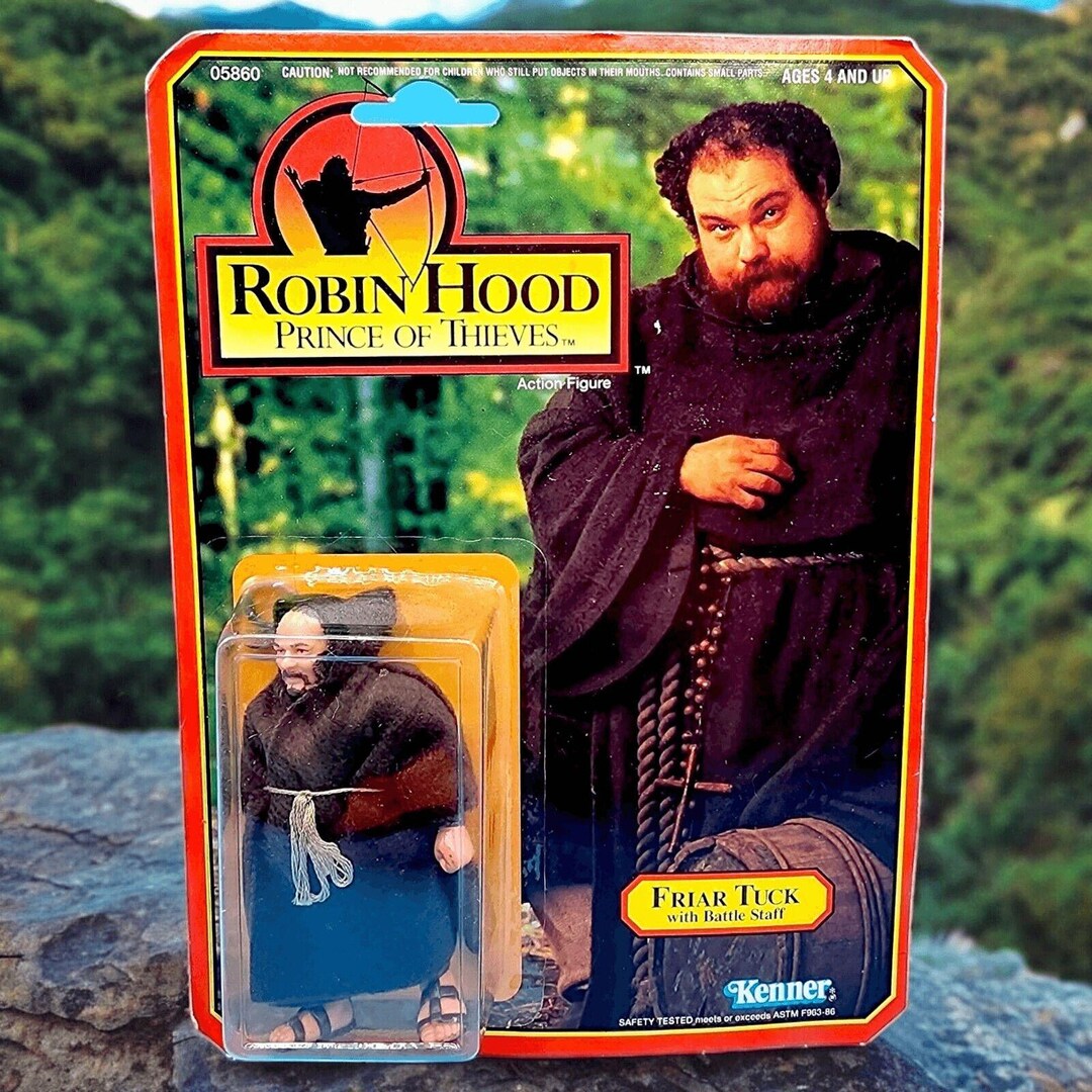 Robin Hood Prince of Thieves Movie Friar Tuck With Battle Staff Kenner ...