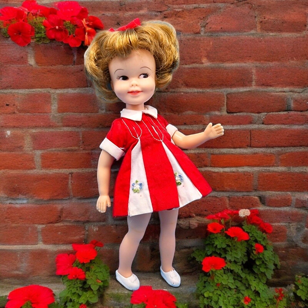 Penny Brite Doll 1963 Deluxe Reading Original Bow Red White Dress and Shoes - Etsy