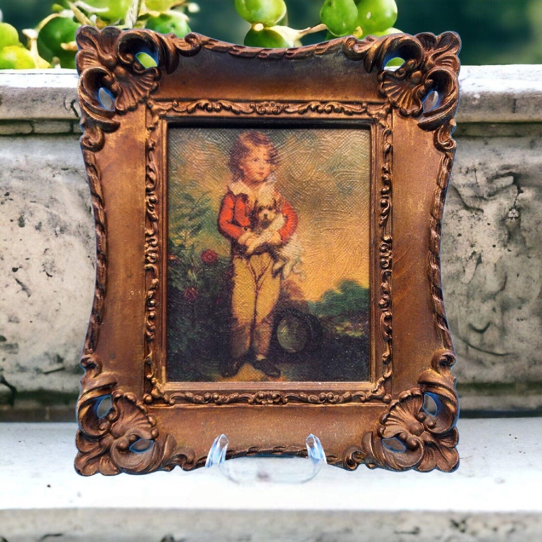 Vintage Jane Freeman Chums Master Simpson Boy and Dog Framed Print USA ...