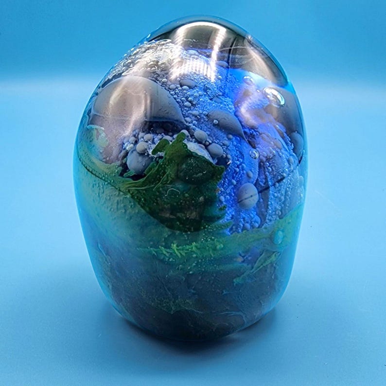 Milropa 1980 Art Glass Underwater Sea Coral Reef Paperweight Artist ...