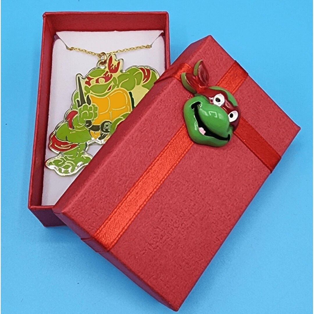Vintage Teenage Mutant Ninja Turtles Raphael Necklace 1990 TMNT Retro ...