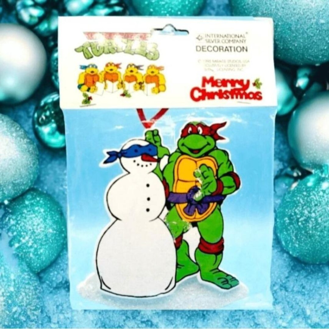 Vintage 1990 Teenage Mutant Ninja Turtles Raphael With Snowman ...