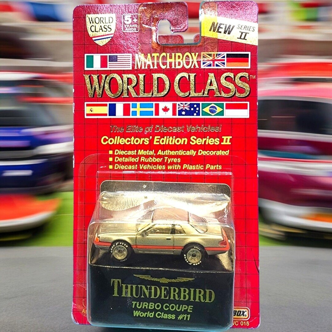 Matchbox World Class 1989 Thunderbird Turbo Coupe #11 Silver Car 1989 ...