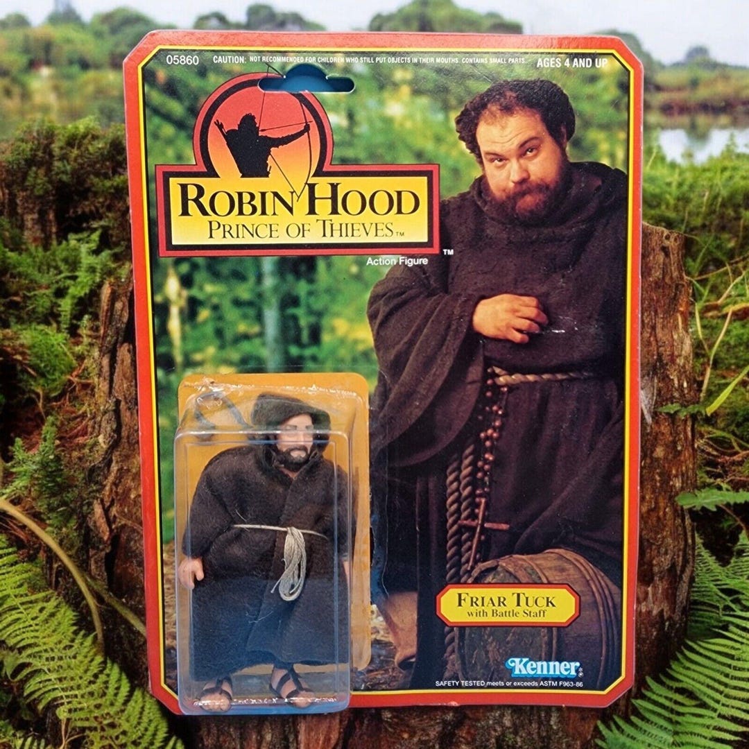 Robin Hood Prince of Thieves Movie Friar Tuck With Battle Staff Kenner ...