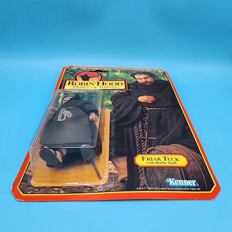Robin Hood Prince of Thieves Movie Friar Tuck With Battle Staff Kenner ...