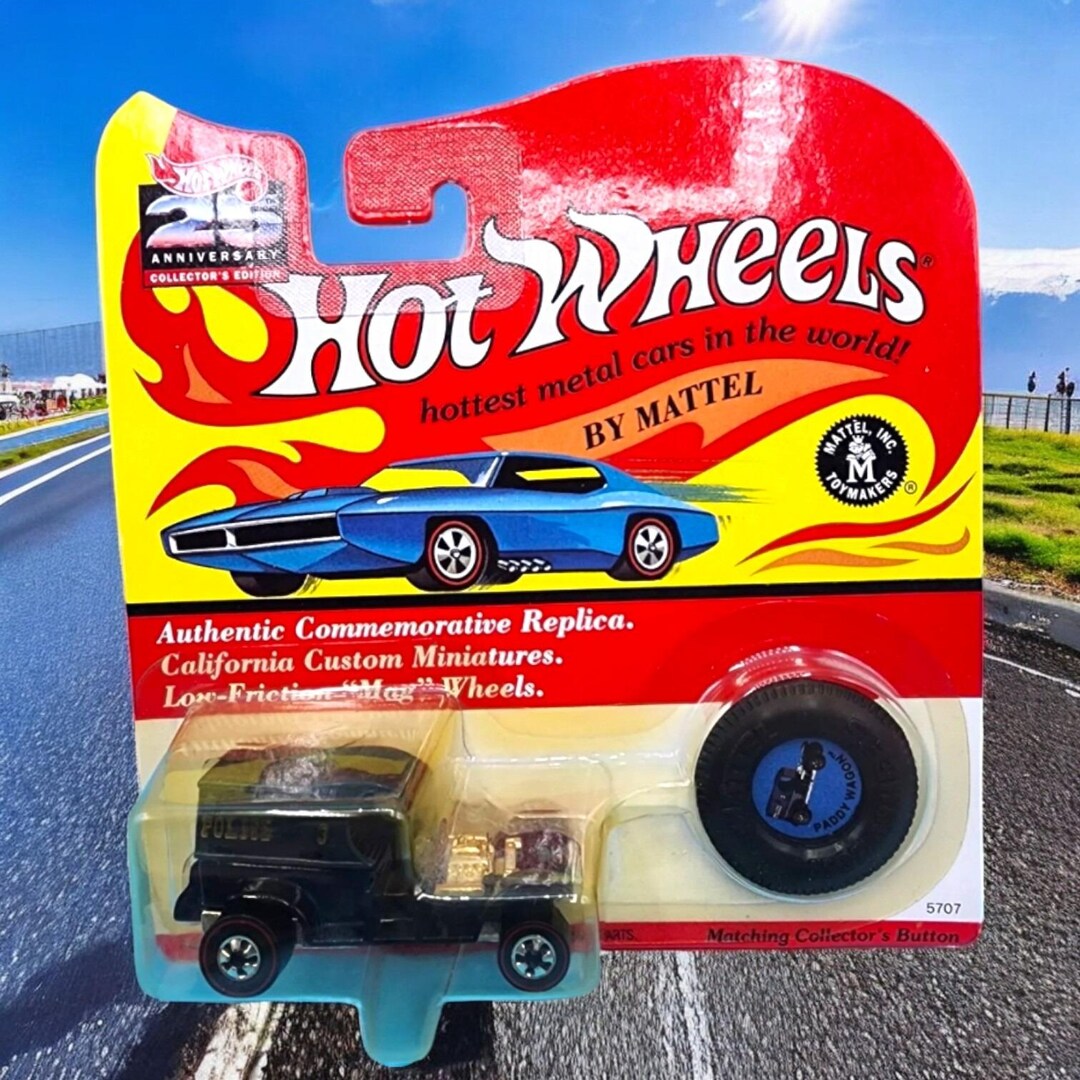 Hot Wheels 25th Anniversary 1992 Paddy Wagon #5707 Black California ...