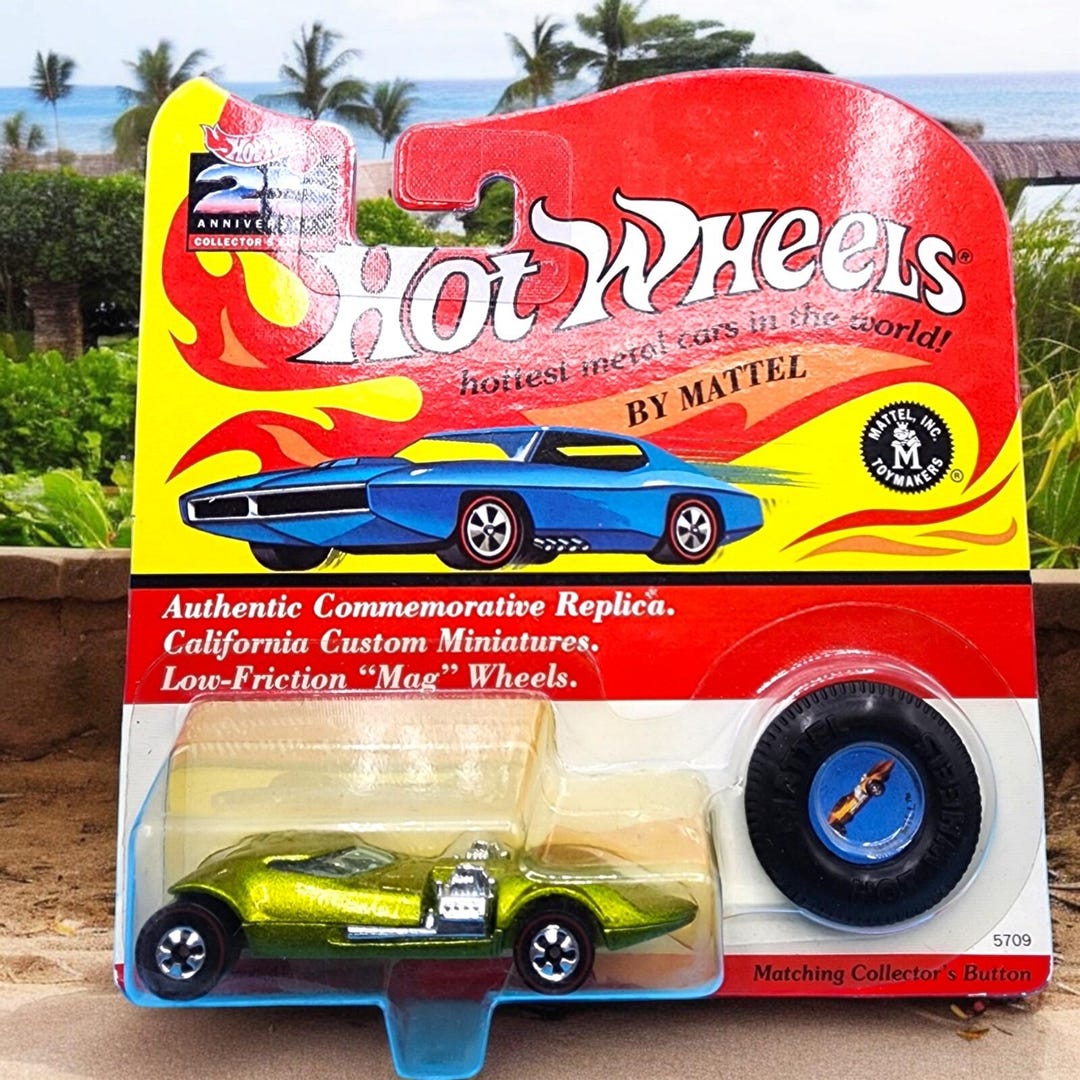 Hot Wheels 25th Anniversary 1992 Twin Mill 5709 Antifreeze Green ...