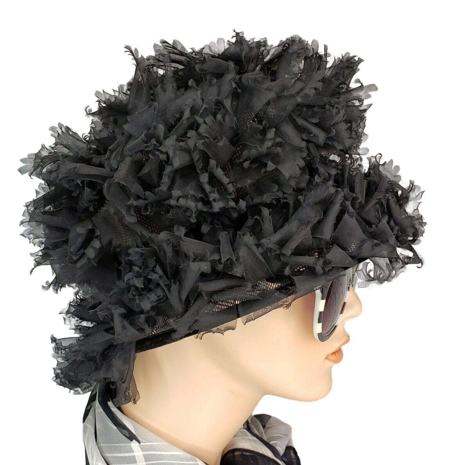 Vintage Cloche Black Bird Cage Hat Gibbe' Hat Paris New - Etsy