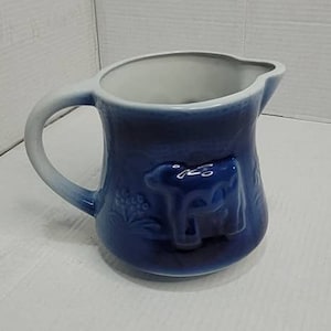 Vintage Victoria Ware Ironstone Flow Blue and White Pitcher Cow - Etsy