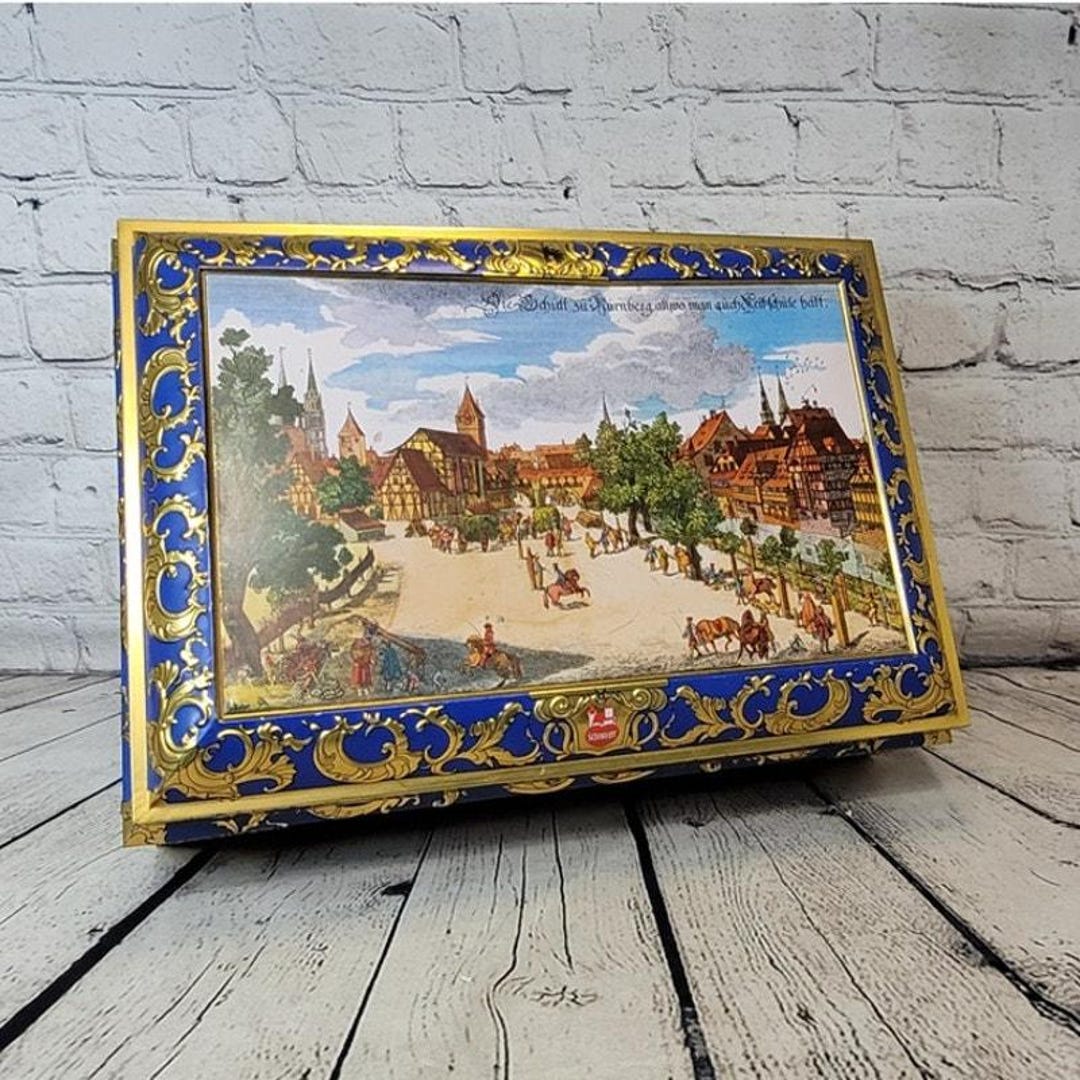 Vintage E. Otto Schmidt Lebkuchen Large Tin Box Made in Germany - Etsy