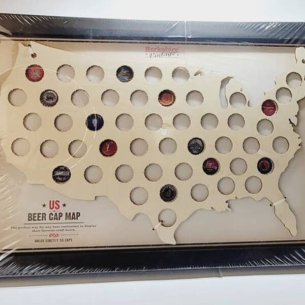 Beer Cap Map of the Usa - Etsy