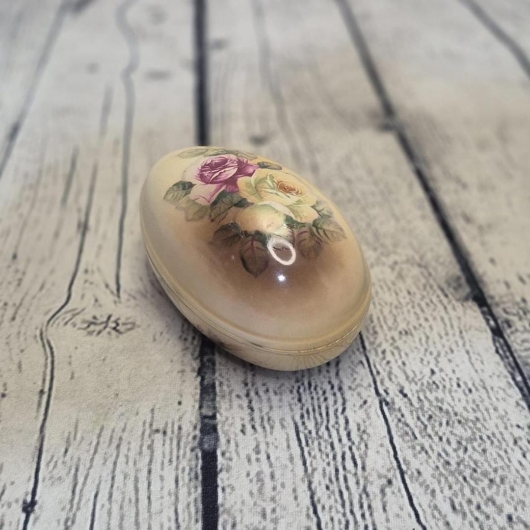 Vintage Egg Shape Trinket Box Style RS Prussia - Etsy