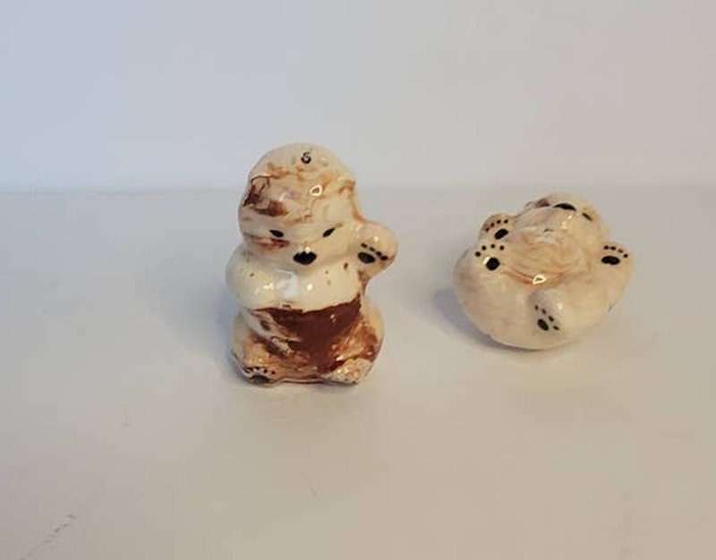 Sitka Clay Salt and Pepper Shaker Bears Handcrafted - Etsy