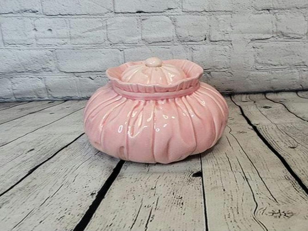 Vintage Soft Pink Handmade Candy Dish Trinket Ceramic Bowl With Lid - Etsy