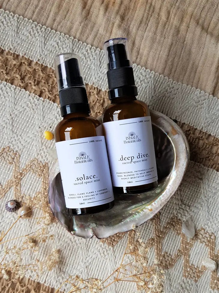 Deep Dive Sacred Space Mist Organic Yoga Mat Cleanser Aromatherapy ...