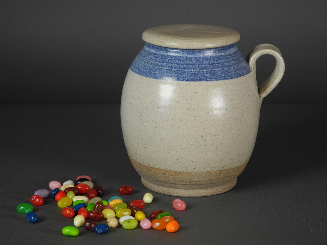 Cookie or Candy Jar, Handmade Pottery Small Canister Jar #1212 - Etsy