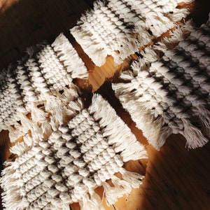 Neutral Macrame Mug Rugs | Etsy